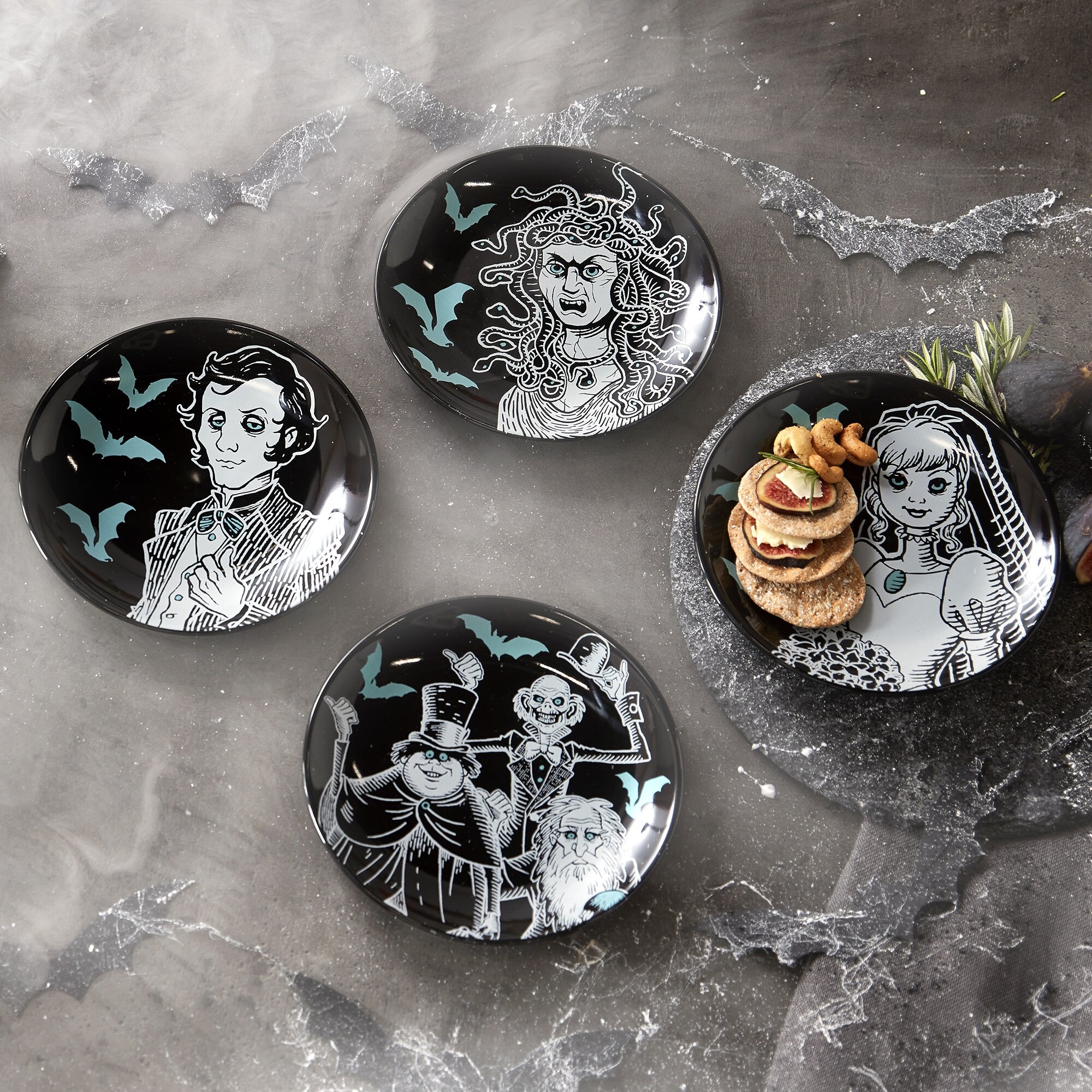 The Haunted Mansion Plates, Set of 4 - STARBURST Magazine